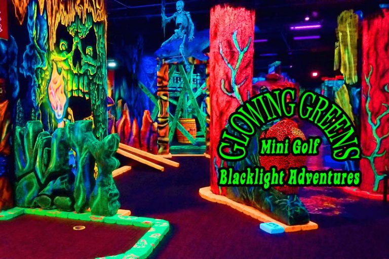 Glowing Greens Blacklight Miniature Golf, Downtown Portland Oregon